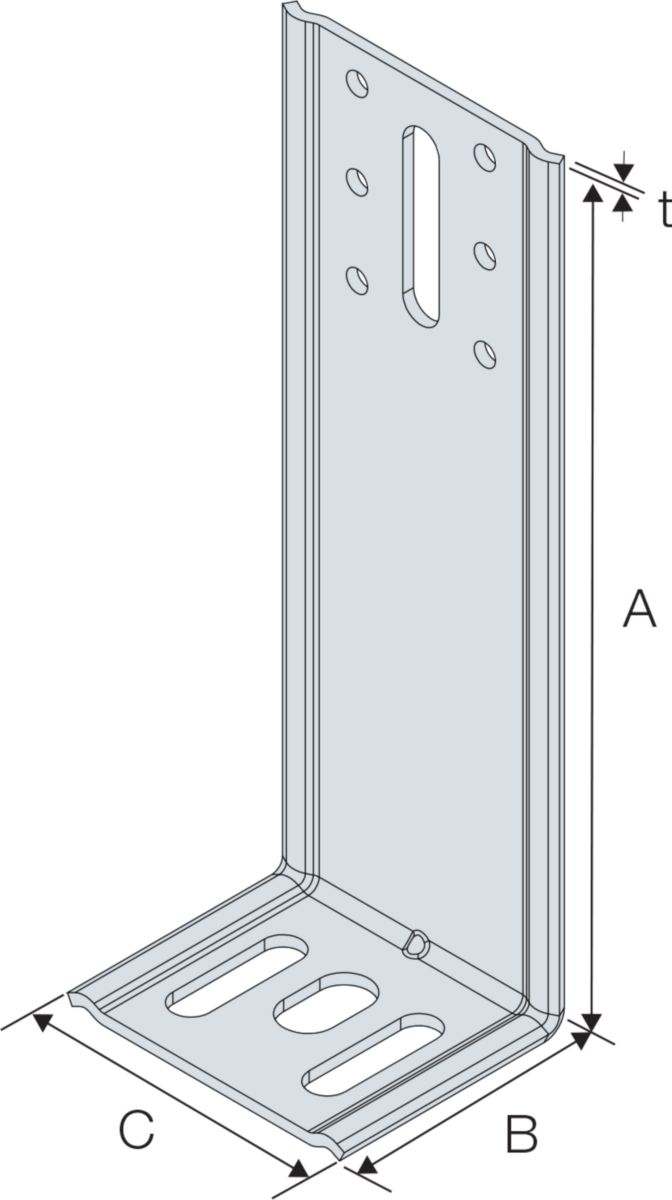 SIMPSON STRONG-TIE - Equerre de bardage 65/98/53/2.5 mm Réf. EBC100/2.5 | Fabre & Lebeau